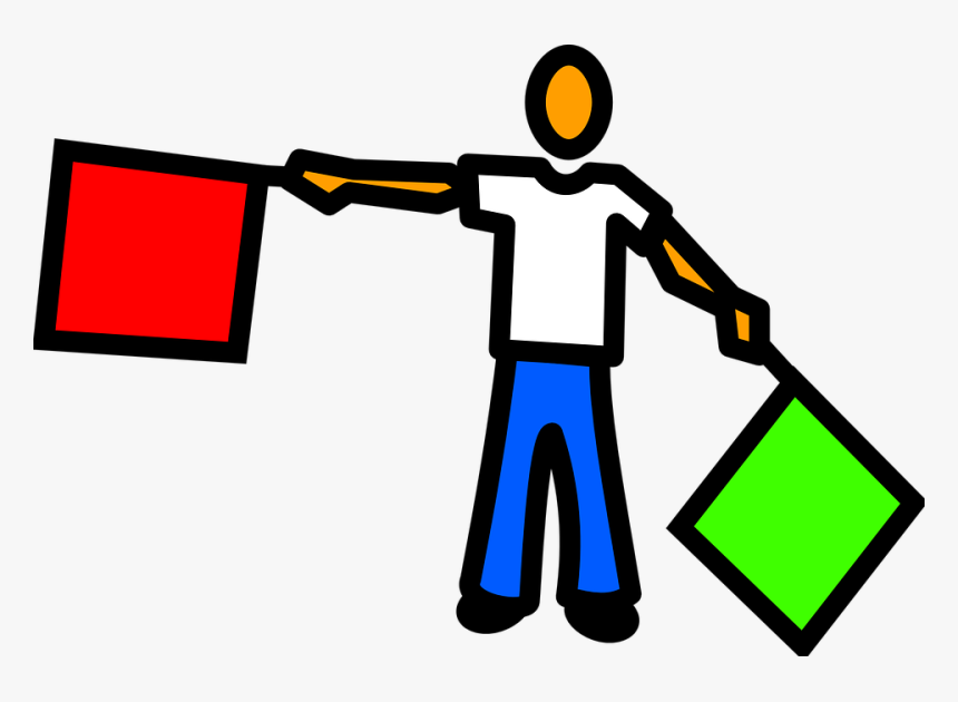 Flag, Semaphore, Red, Green, Sign, Symbol, Signal - Green And Red ...