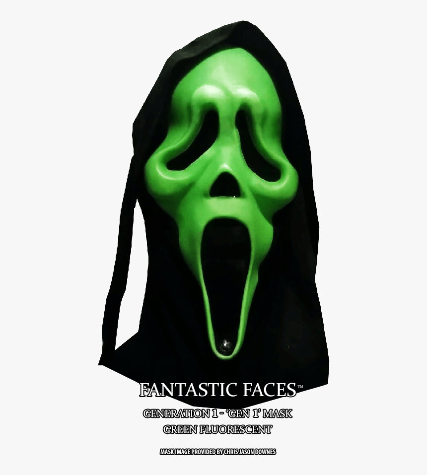 Fluorescent Green Fantastic Faces Ghostface Mask - Ghostface Green Mask ...