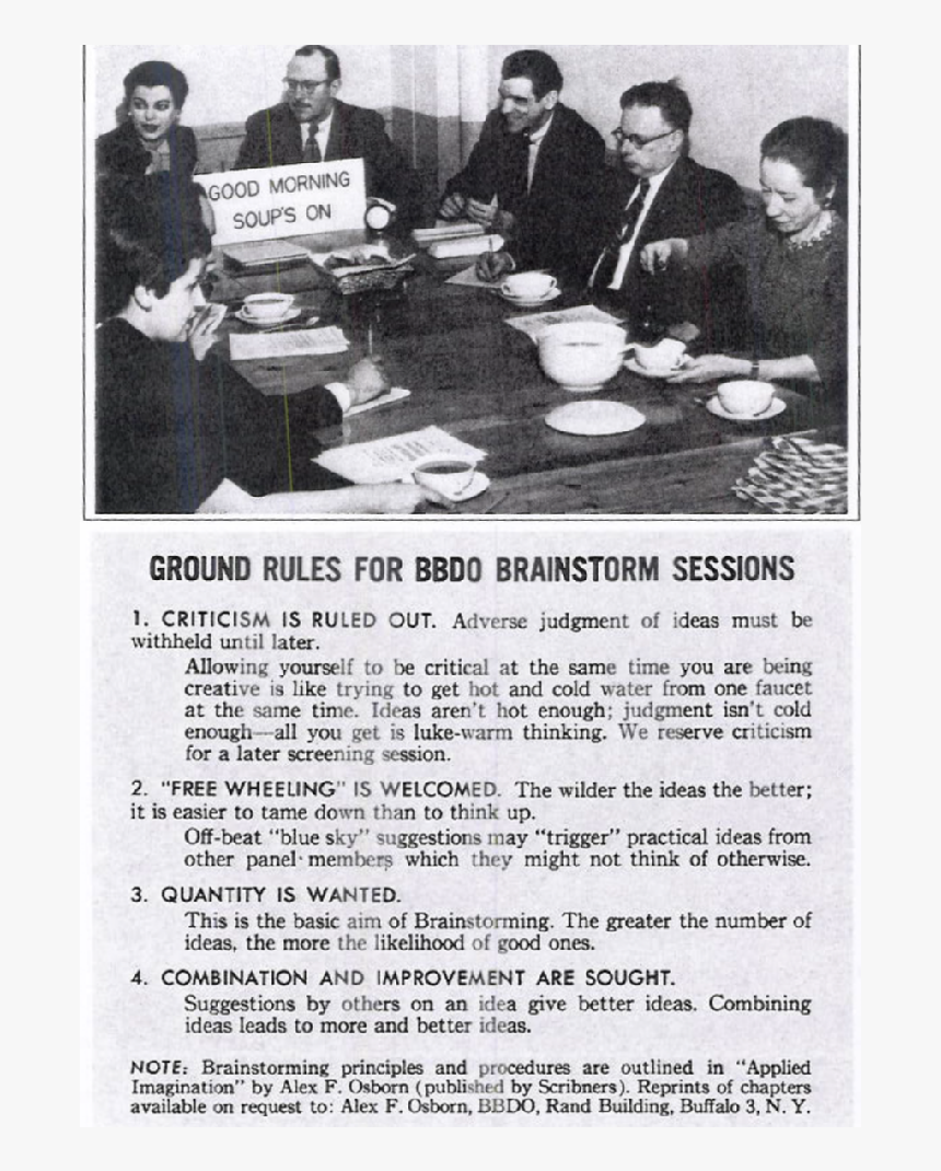 Alex F Osborn Brainstorming, HD Png Download , Transparent Png Image ...