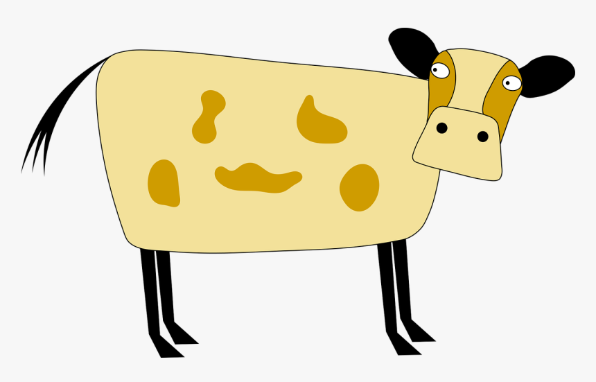 Cow Yellow Clipart, HD Png Download , Transparent Png Image - PNGitem