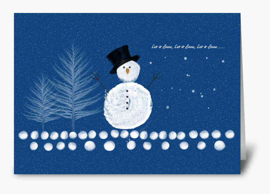 Let It Snow Greeting Card - Christmas Card, HD Png Download ...