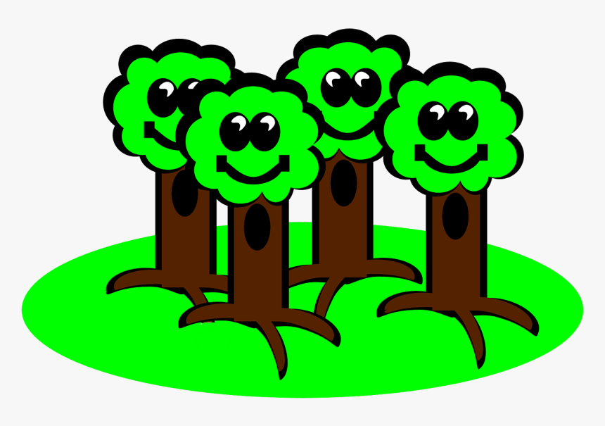 Tree Clipart Toddlers Save - Trees With Faces Cartoon, HD Png Download ...