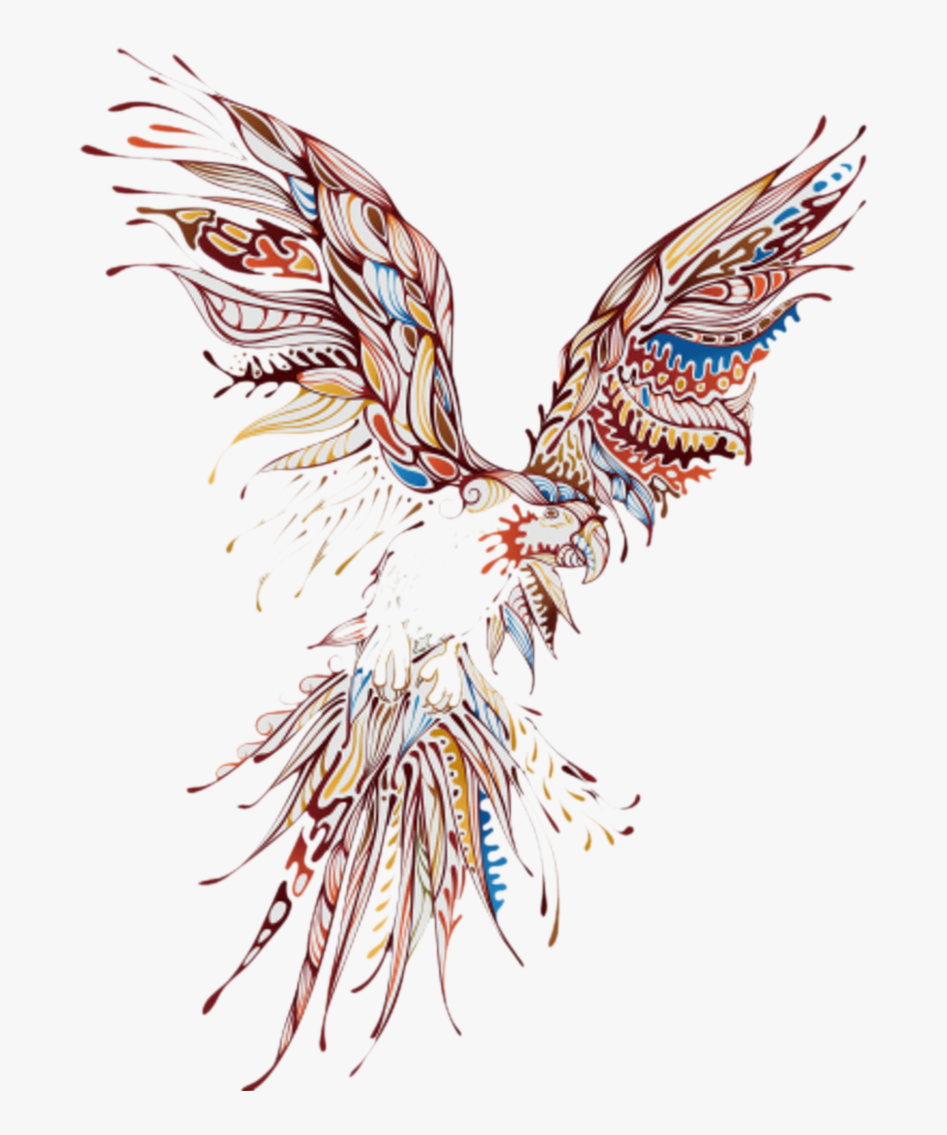 Flying Phoenix Png Download - Giant Wall Stickers Animals, Transparent ...