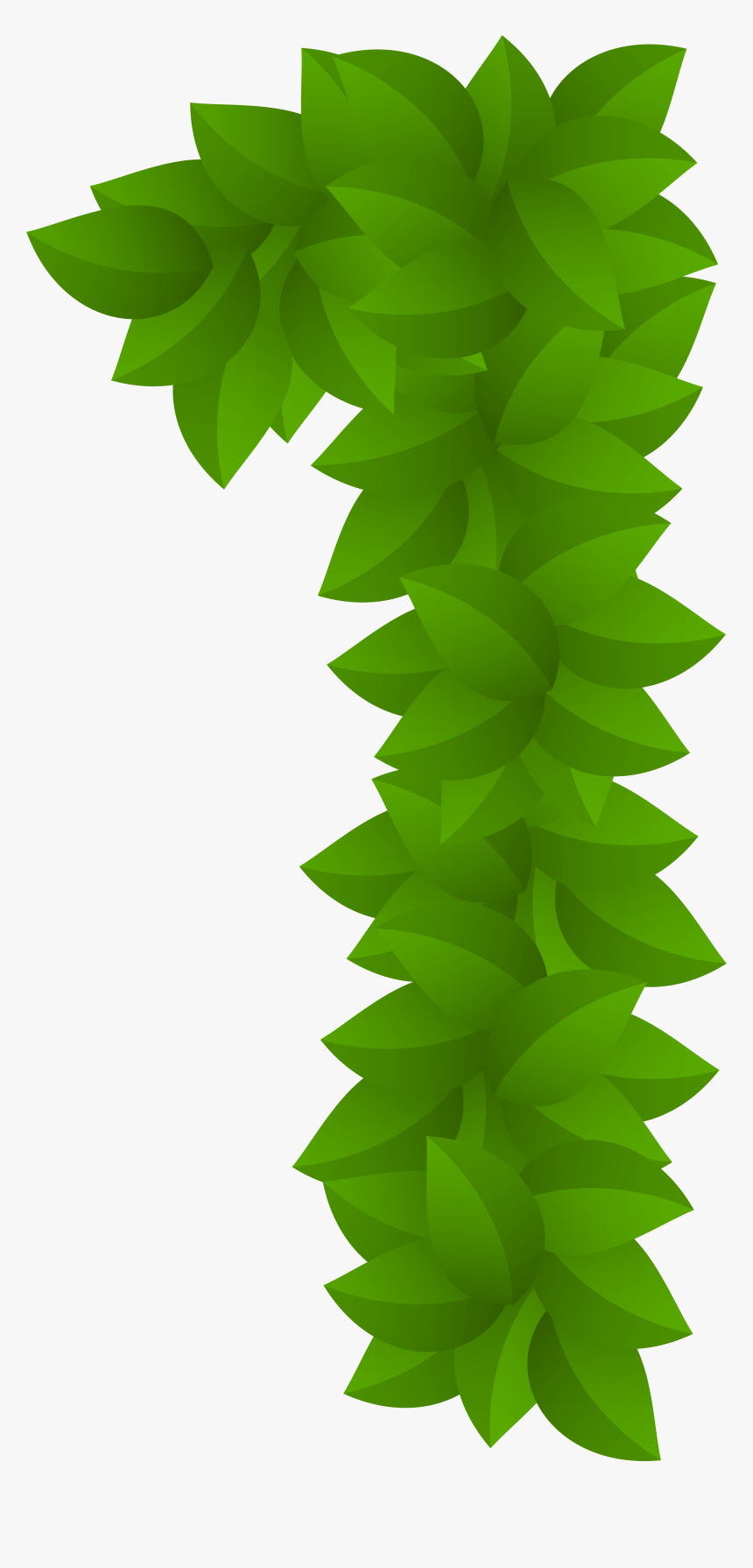 Green Leaves Clipart One Leaf - Leaf Numbers Green Png, Transparent Png ...