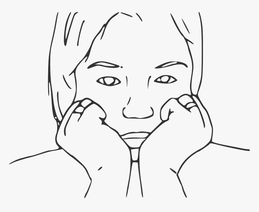 Black And White Bored Face, HD Png Download , Transparent Png Image ...