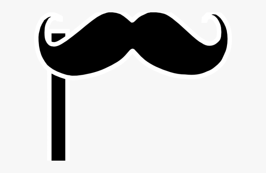 Transparent White Mustache Png - Mustache On A Stick Clipart, Png ...