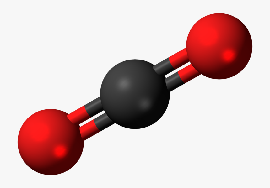 Ball And Stick Model Of The Carbon Dioxide Molecule, - Carbon Dioxide ...