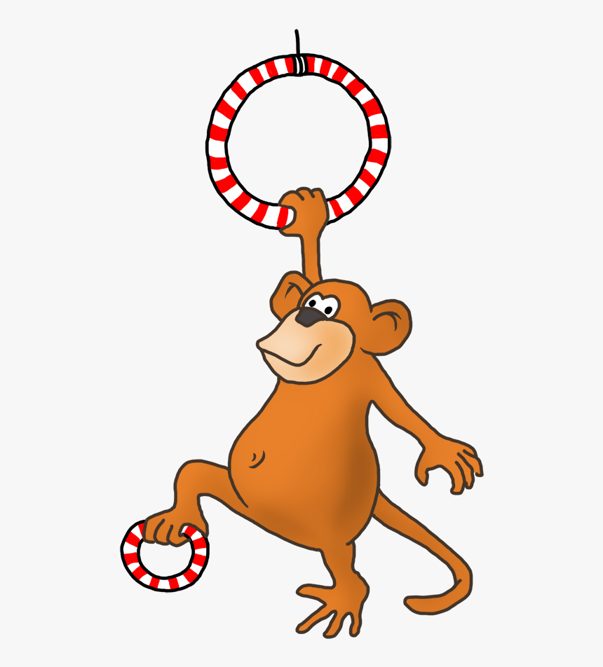 Funny Monkey Gymnastic Drawing - Gymnastics Clip Art Animal, HD Png ...