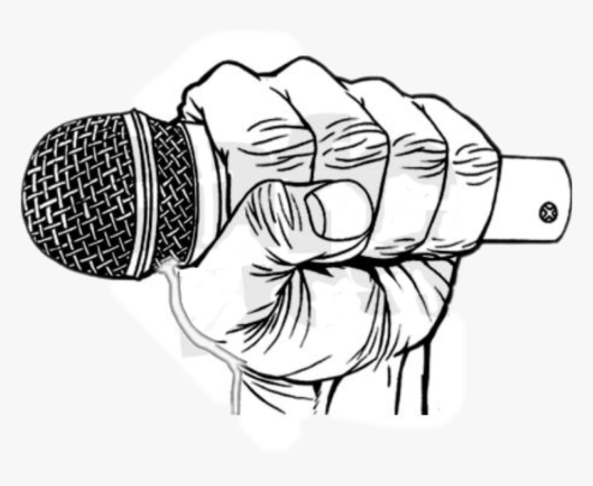 Microphone In Hand Drawing