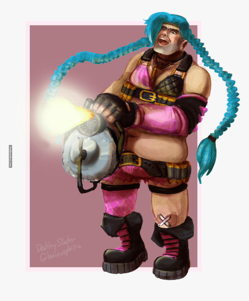 Fat Jinx Art - Thicc Jinx League Of Legends, HD Png Download ...