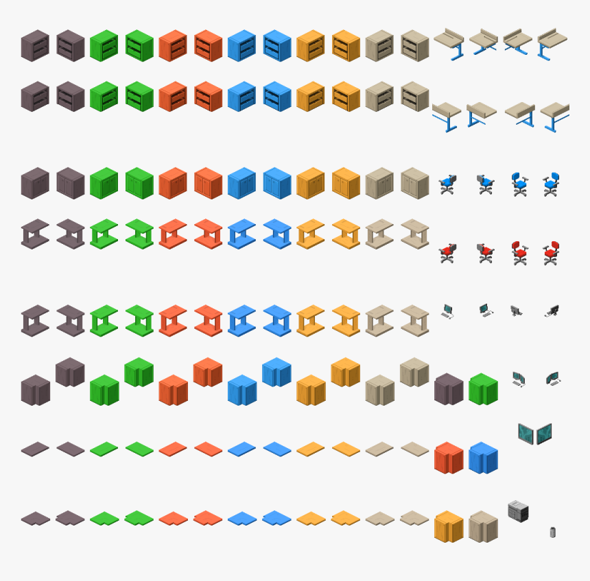 Isometric Pixel Art Desk, HD Png Download , Transparent Png Image - PNGitem