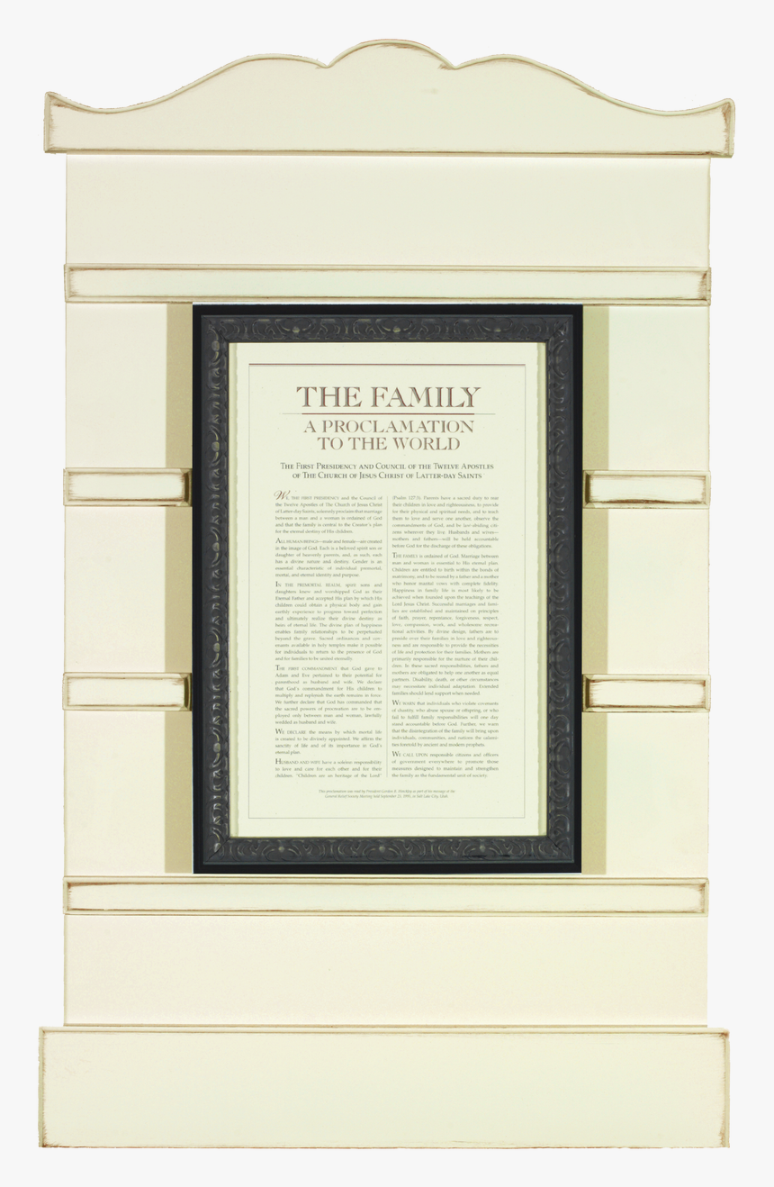 Family Proclamation Photoboard 23 X 36 - Picture Frame, HD Png Download ...