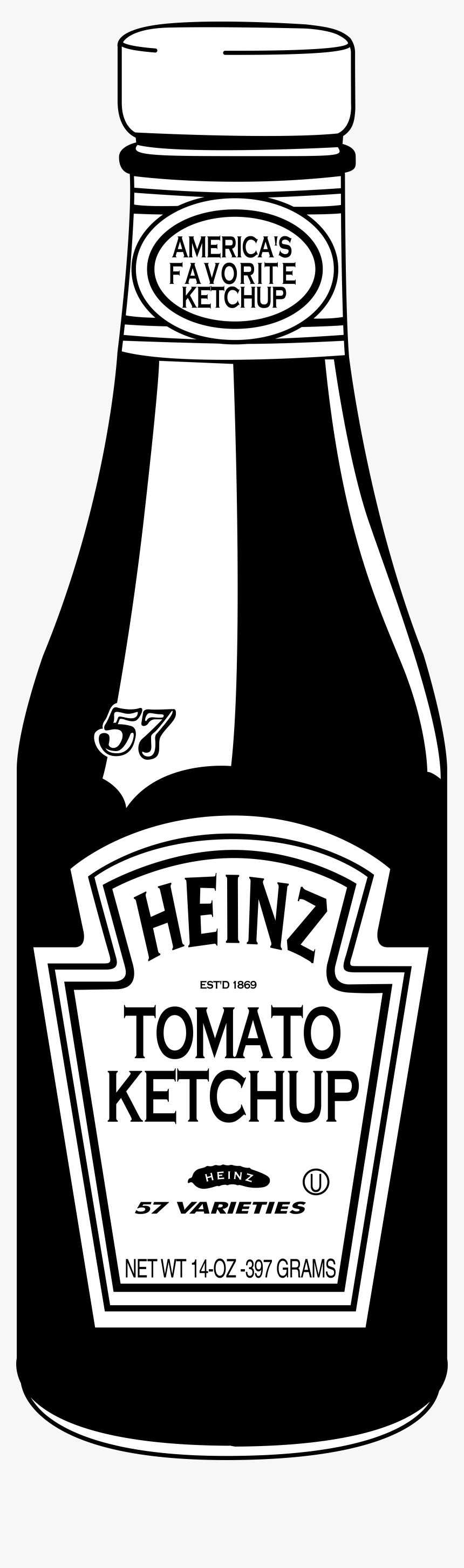 Ketchup Bottle Clipart Black And White