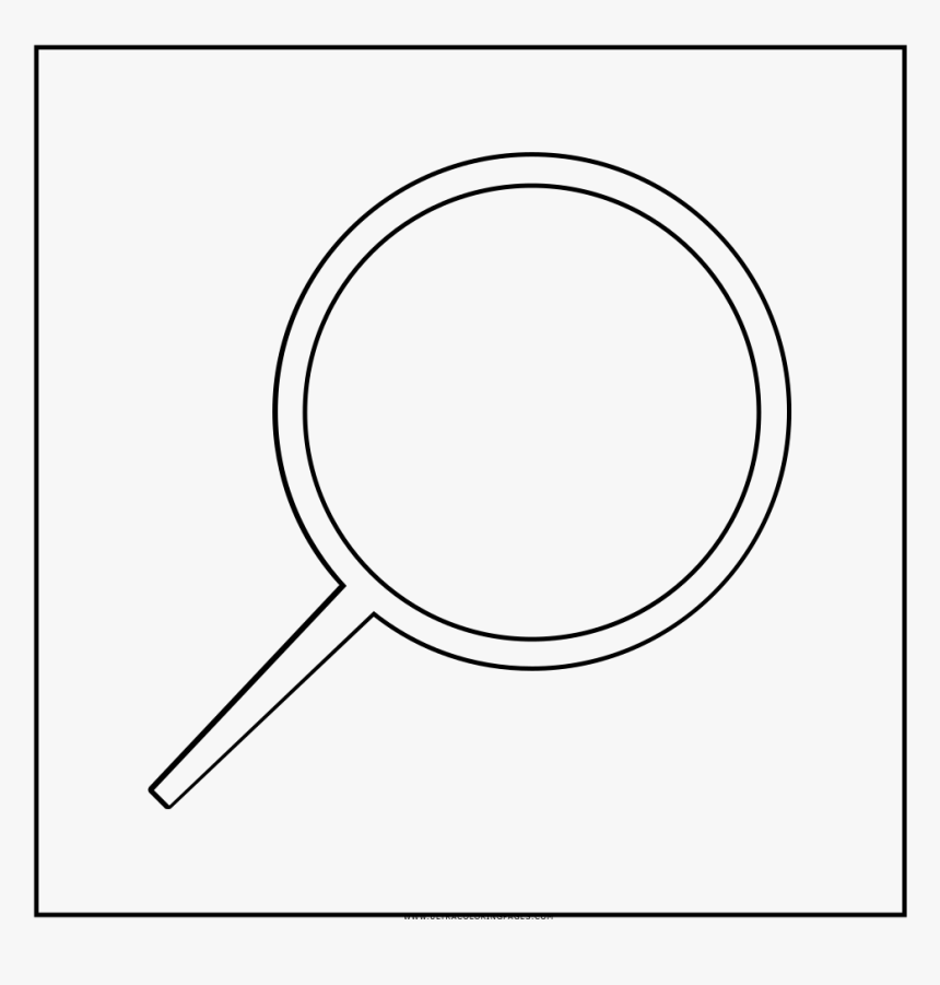 Search Button Coloring Page - Circle, HD Png Download , Transparent Png ...