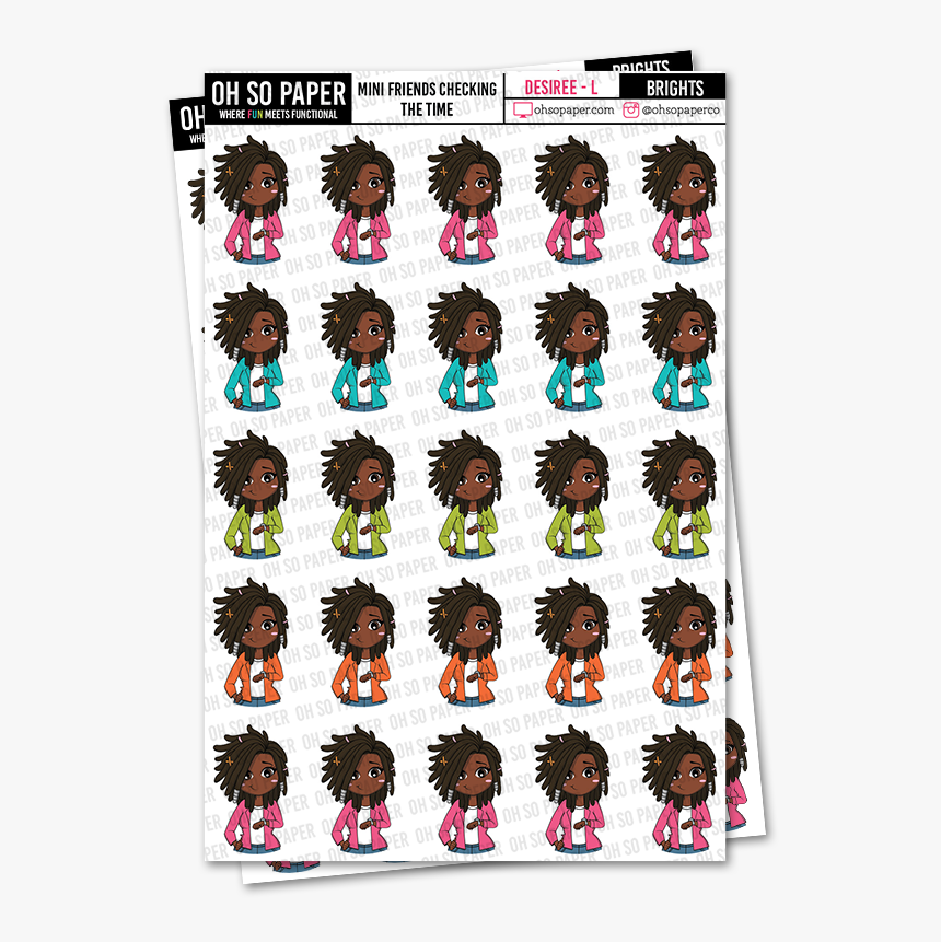 Mini Friends Checking The Time - Sticker, HD Png Download , Transparent ...