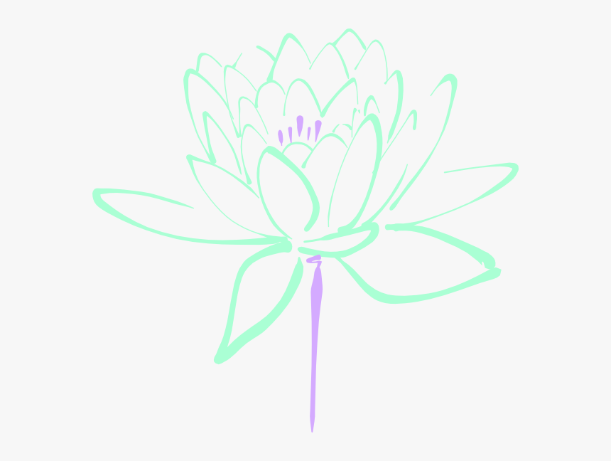 Purple Mint Lotus Svg Clip Arts - Flower, HD Png Download , Transparent ...