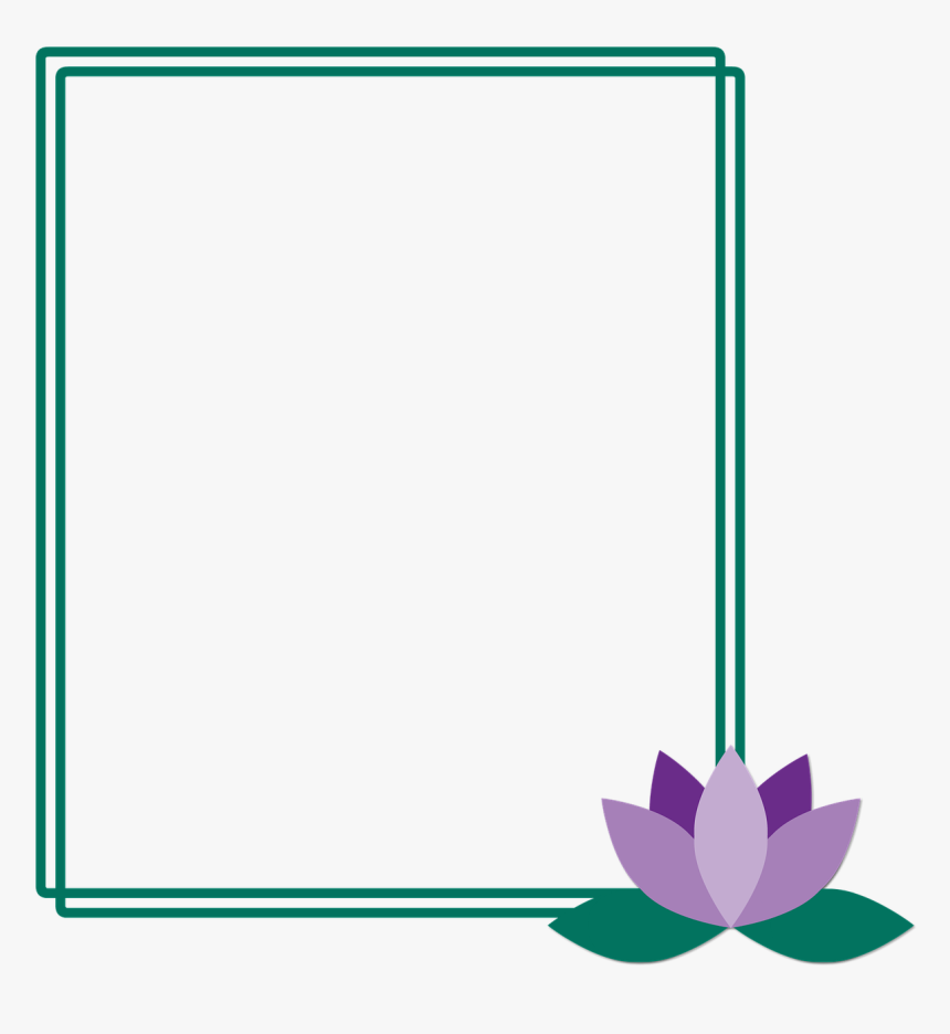 Lotus Flower Images Clipart - Lotus Frame Png Hd, Transparent Png ...