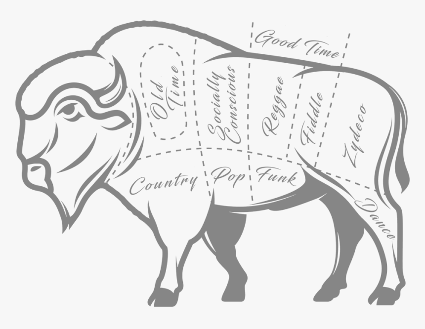 Donna The Buffalo - Buffalo Diagram, HD Png Download , Transparent Png ...