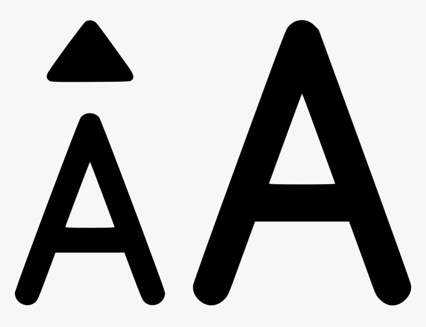 Font Size Increase - Triangle, HD Png Download , Transparent Png Image ...