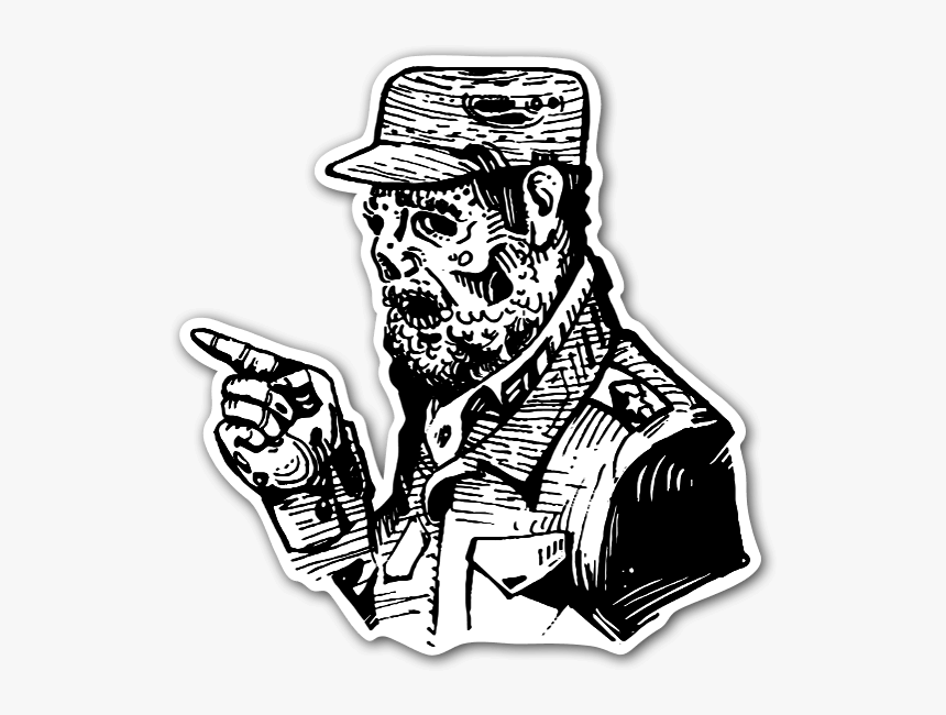 Fidel Castro Sticker - Castro Png Line, Transparent Png , Transparent ...