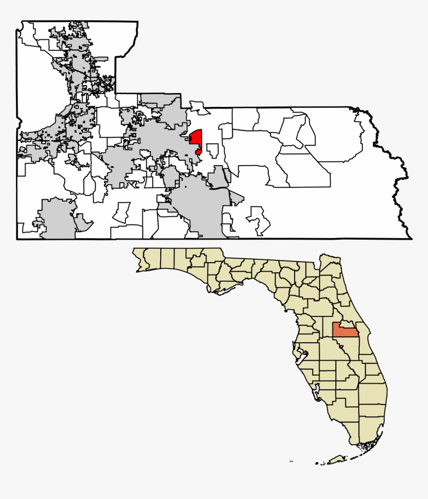 Orange County Florida Municipality Map, HD Png Download , Transparent ...