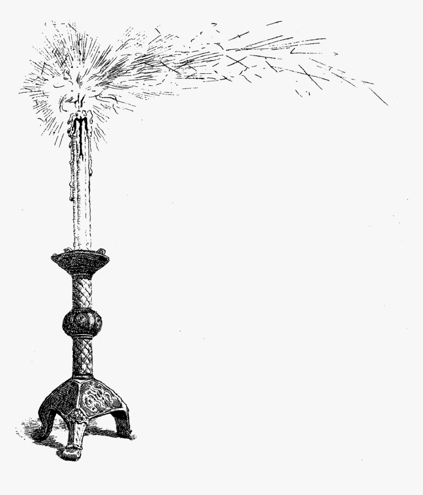 Corner Design Digital Candle Download - Candle Clipart Border, HD Png ...