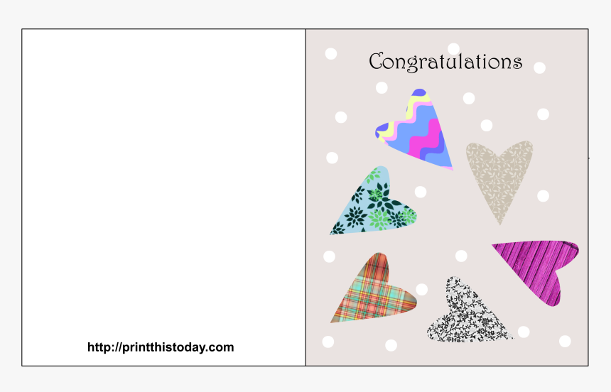 Congratulations Printable Card, HD Png Download , Transparent Png Image ...