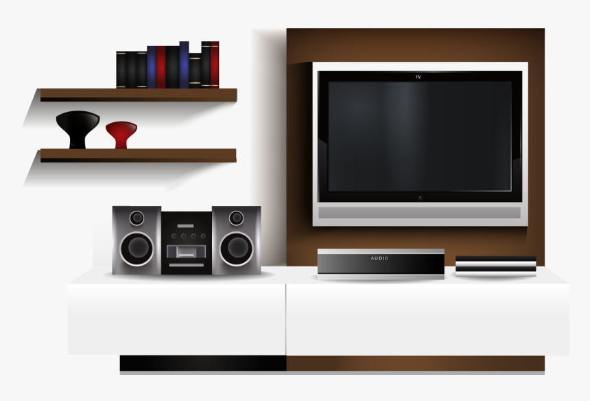 Transparent Tv Vector Png - Tv On Wall Png, Png Download , Transparent ...