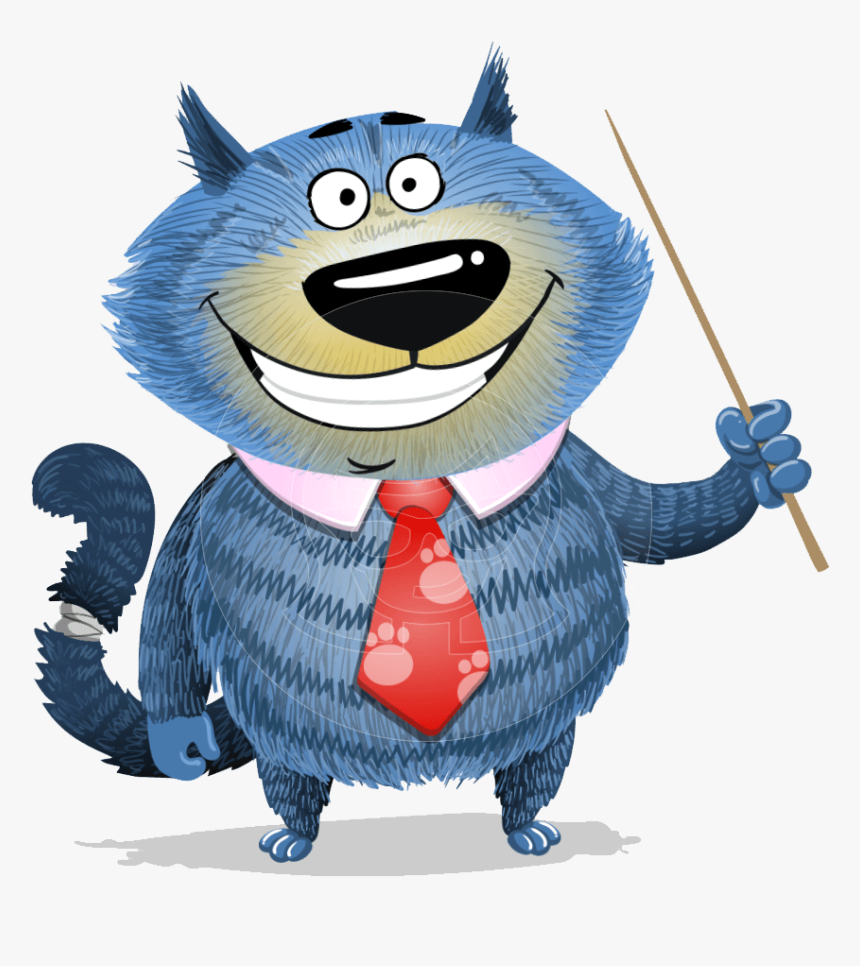 Cat Teacher Cartoon, HD Png Download , Transparent Png Image - PNGitem