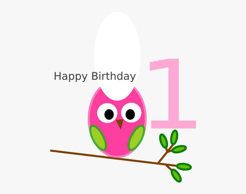 Birthday Owl Svg Clip Arts - Happy 1st Birthday Meme, HD Png Download ...