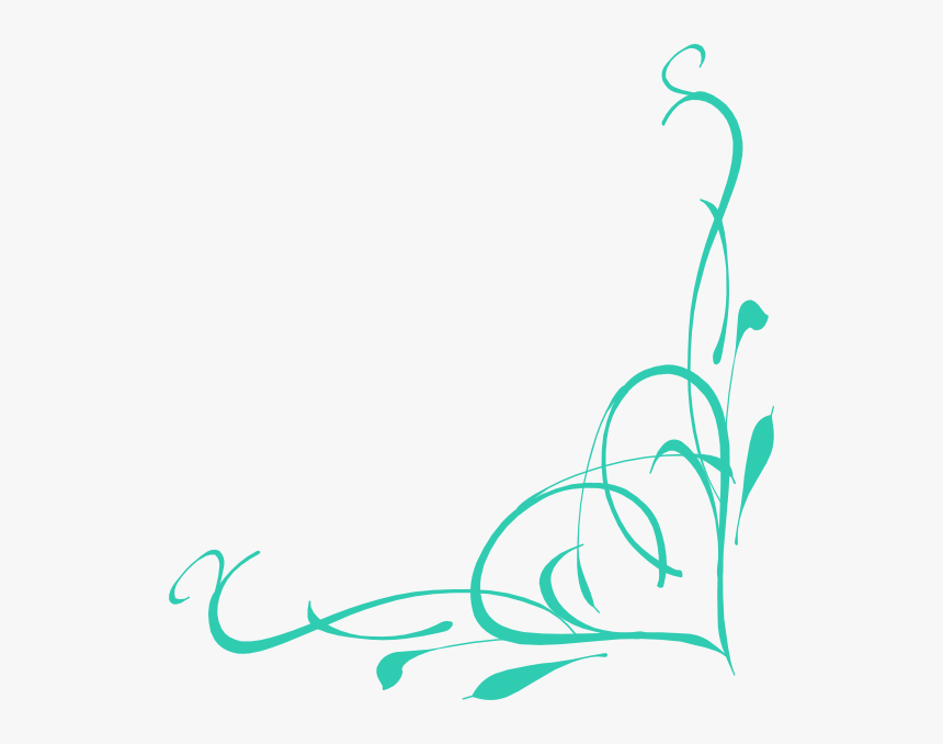 Blue Corner Swirl Designs