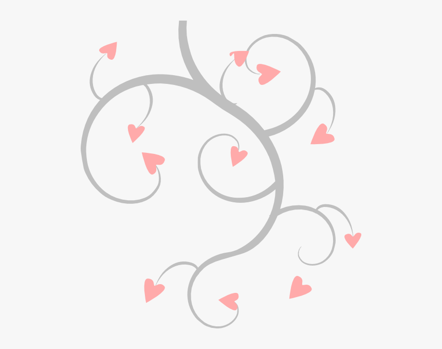 Pink And Grey Scroll - Pink And Grey Border, HD Png Download ...