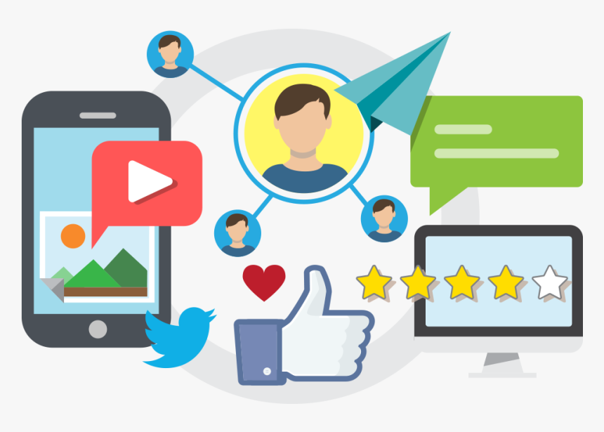 Social Media Management Illustration, HD Png Download , Transparent Png ...