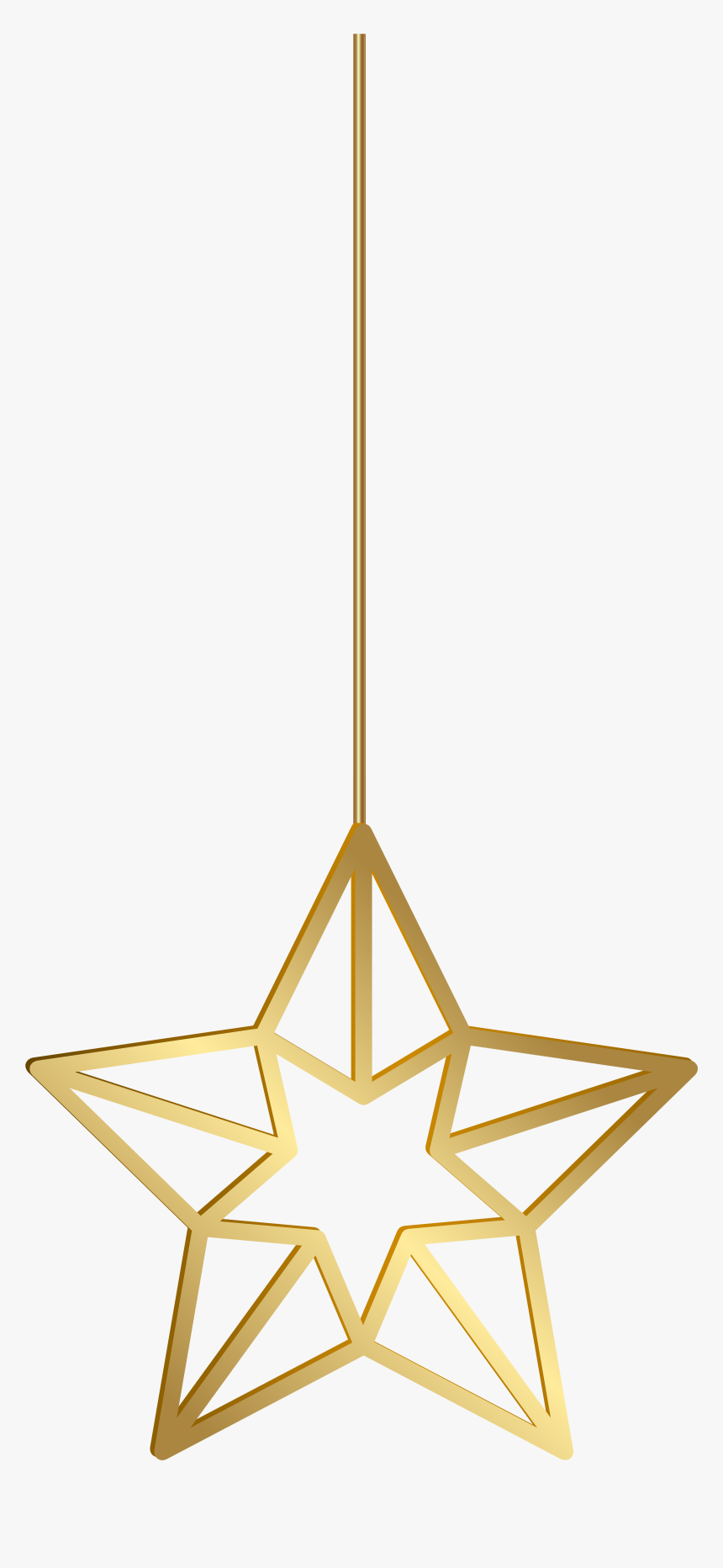 Hanging Star Gold Transparent Png Clip Art - Transparent Stars Hanging ...