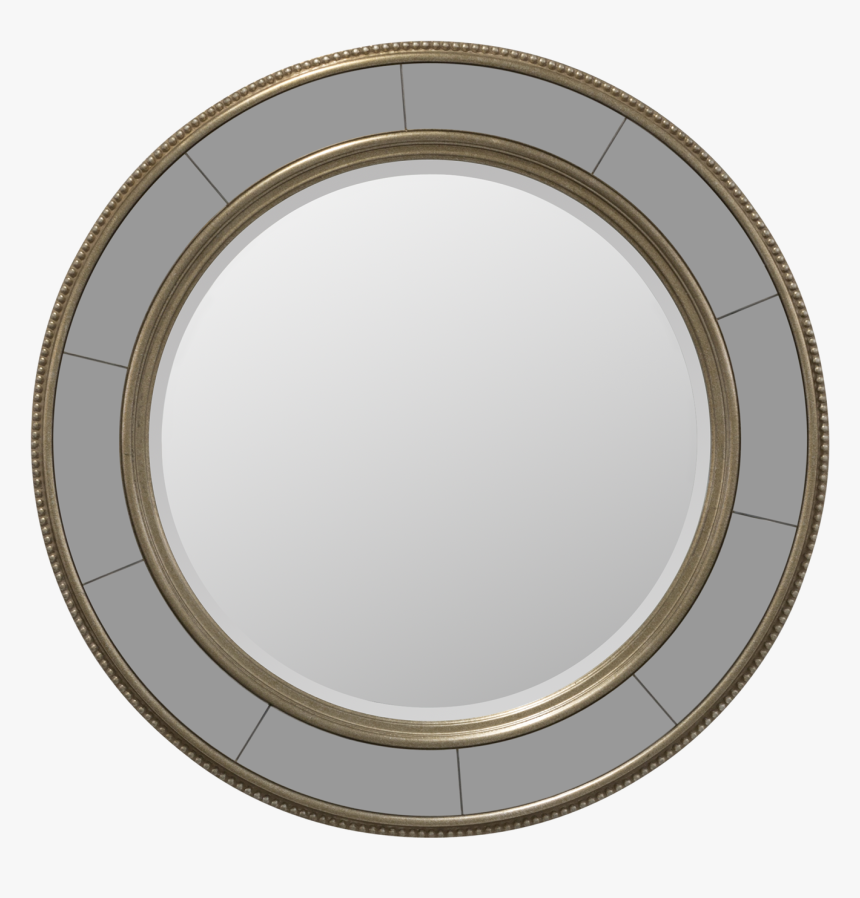 Antique Round Bevel Mirror - Frame Png Circle Silver, Transparent Png ...