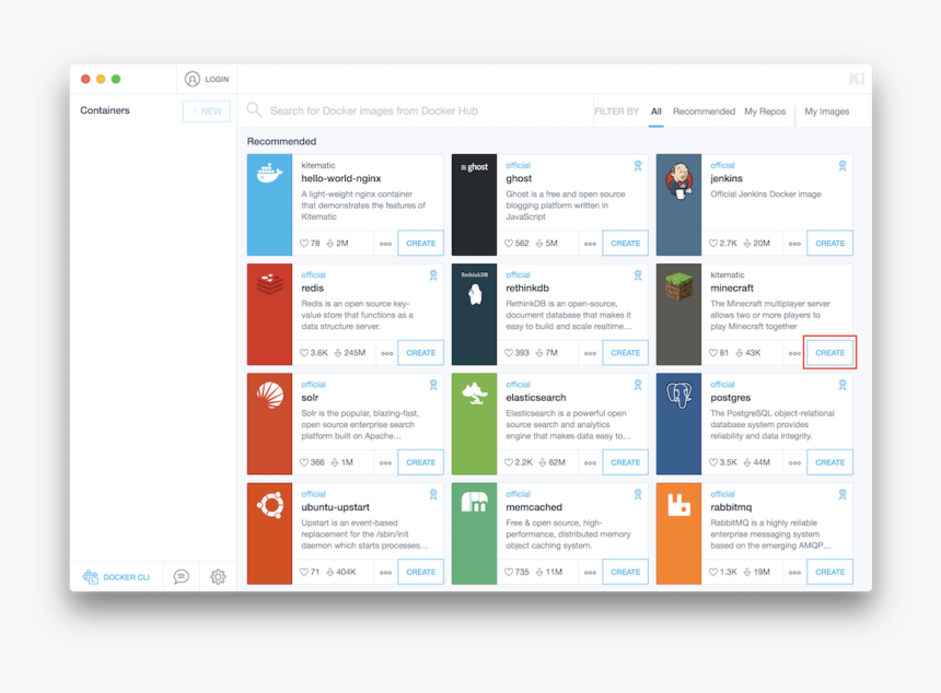 Create Minecraft Container - Docker For Windows Gui, HD Png Download ...