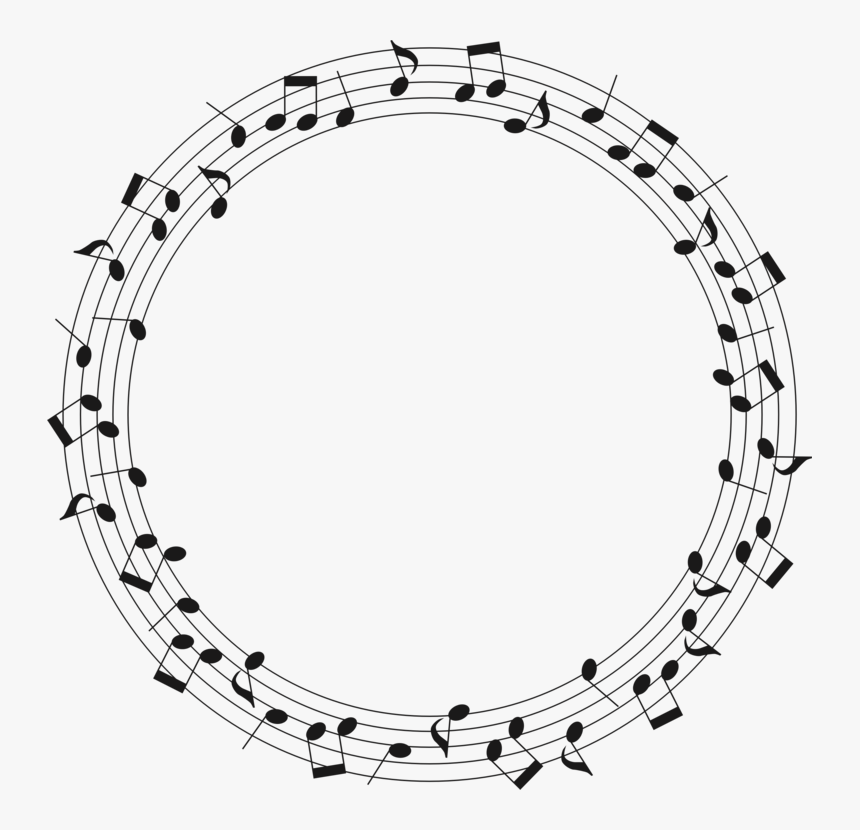 Note Clipart Sheet - Circle Of Music Notes, HD Png Download ...