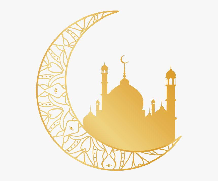 Religion Islam Golden Moon Religious Motifs Transprent - Half Ramadan ...