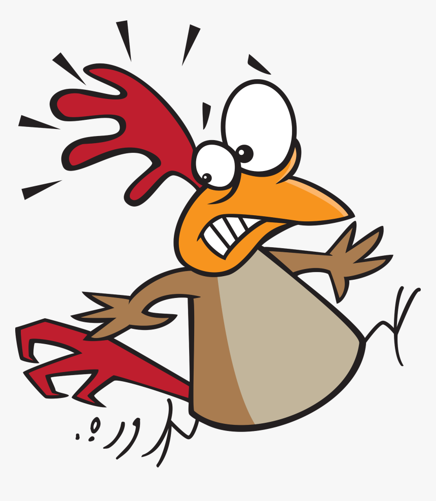 Cartoon Scared Chicken
