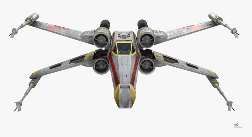 Star Wars X Wing Starfighter Yellow Royalty Free 3d - Transparent X ...
