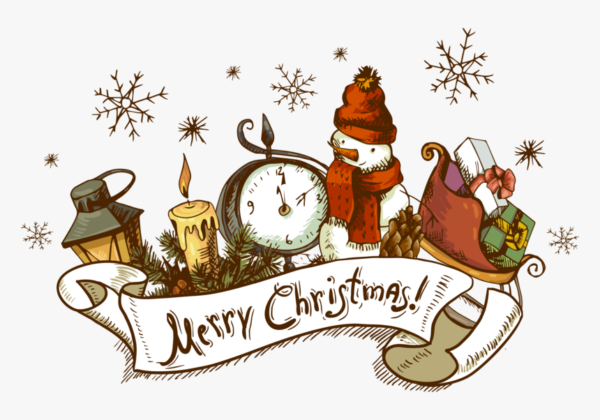 Christmas Hand Drawing Illust, HD Png Download , Transparent Png Image ...