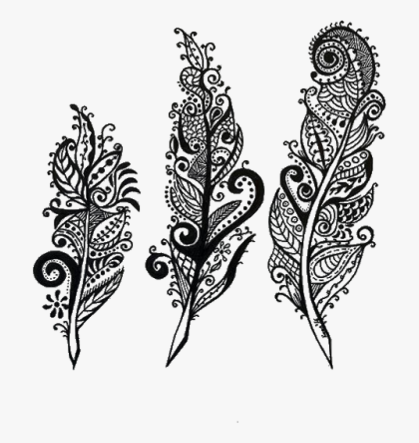 Boho Feather Drawing