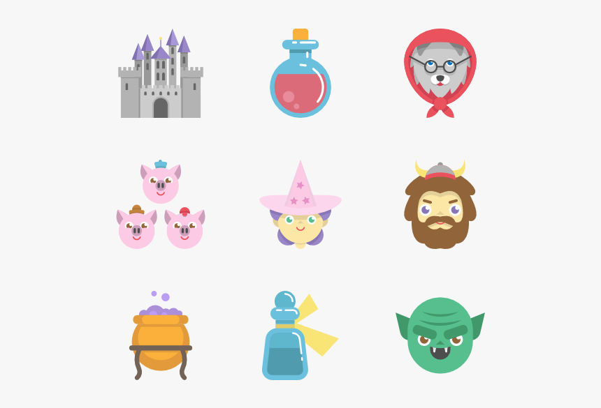 Fairy Tales Elements - Fairy Tale Icons, HD Png Download , Transparent ...