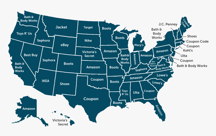 Red Map Of America, HD Png Download , Transparent Png Image - PNGitem