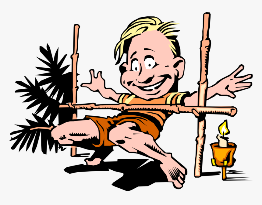 Vector Illustration Of On Holiday Vacation Male Dances - Limbo Rock How ...