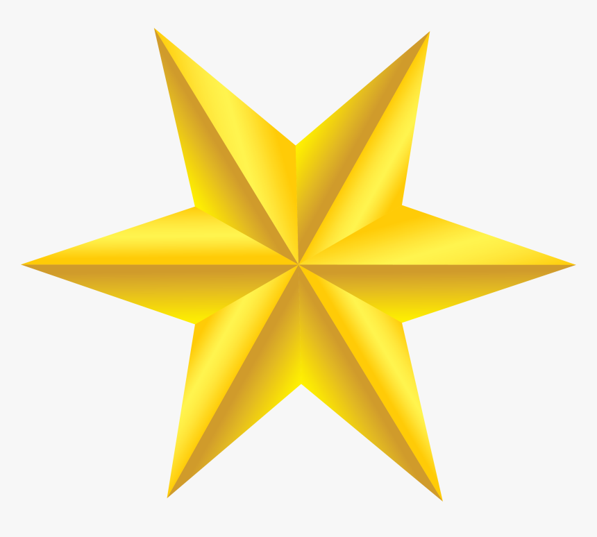 Gold Star Line Clipart - Gold Star Simple Png, Transparent Png ...