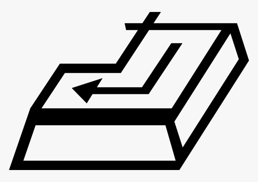 Vector Illustration Of Computer Keyboard Enter Key, HD Png Download ...