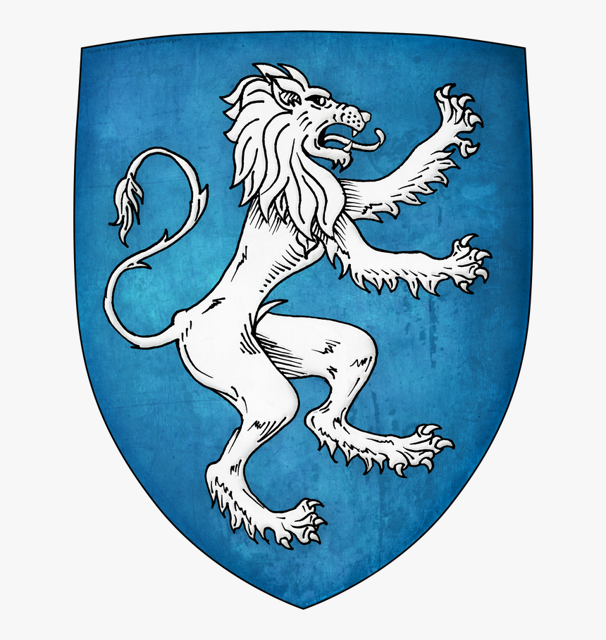 Azure Lion Rampent To Sinister Argent - Argent Lion Rampant On Azure ...