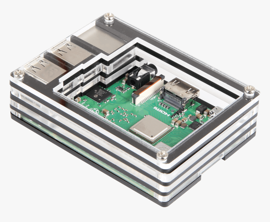 Housing For Raspberry Pi 3, 7x Acrylic, Transparent - Electronic ...