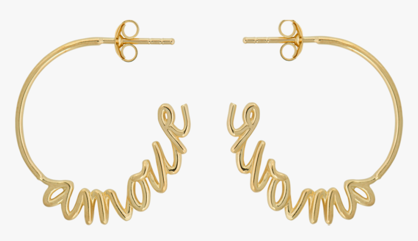 Transparent Gold Hoop Png - Earring, Png Download , Transparent Png ...